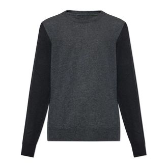 Maison Margiela Zweifarbiger Woll-Rundhals - - Knitwear - Herren - Grau - L