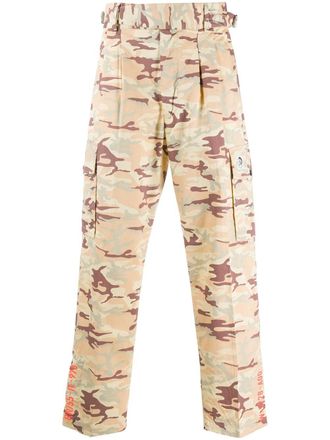 Diesel pantalon cargo &agrave; imprim&eacute; camouflage - Tons neutres