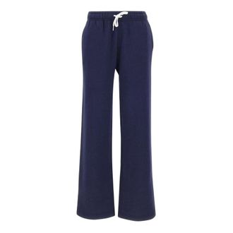 Polo Ralph Lauren Femme, Pantalons, Bleu, Taille: 36 FR Pantalon en m&eacute;lange de coton