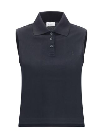 Saint Laurent Cassandre Tank Top - Black
