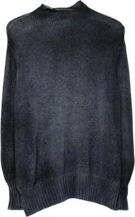 Avant Toi Cashmere Mock Neck Sweater - Charcoal