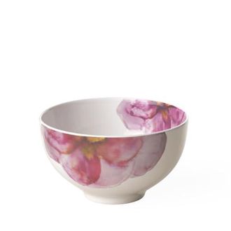 Villeroy & Boch Rose Garden Bol, 13,5cm, Premium Porzellan, weiß/rosa
