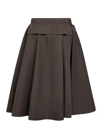 Prada Womens Midi Skirt Circle Green Recycled Polyester