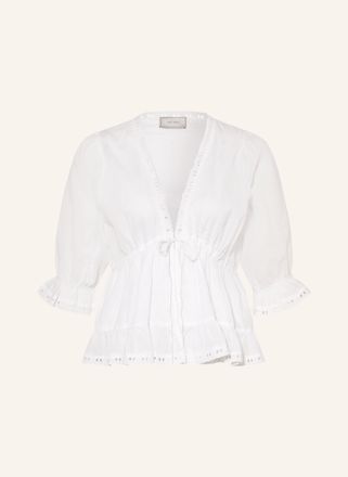 Neo Noir Neo Noir Blusenshirt Adelia Mit Lochspitze weiss