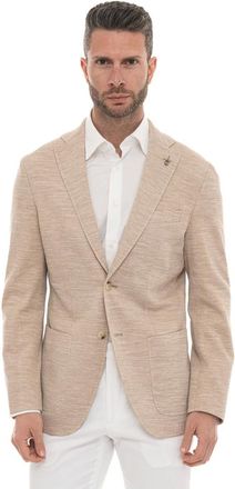 Paoloni Homme, Vestes, Beige, Taille: 2XL Veste G927 sans doublure d&eacute;construite