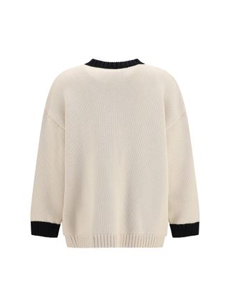 Valentino Womens Open Polka-Dot Bow Cardigan Betulla-Nero Cotton; Polyester Betulla/nero Sweater