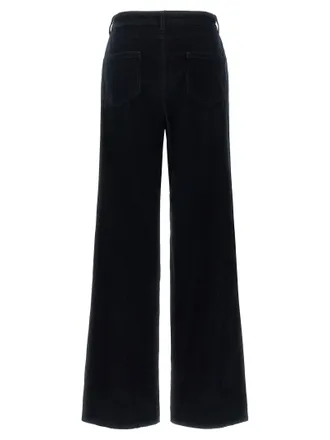 Max Mara Womens Blue Cotton Casual Pants