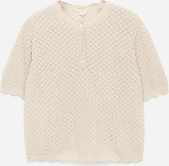 Arket Oberteil Mit Lochmuster -Beige