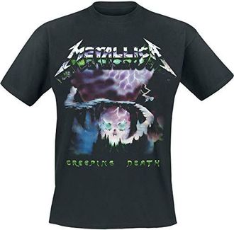 Metallica Creeping Death_Men_BL_TS: L T-Shirt, Noir (Black Black), Large Homme