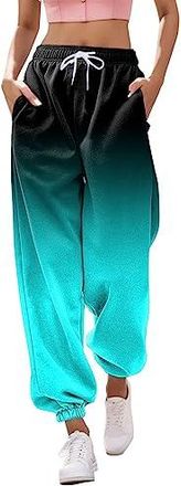 Generico Pantalon de surv&ecirc;tement femme taille haute pantalon de jogging pour femme avec cordon de serrage dhiver pantalon de surv&ecirc;tement ample avec poches douc