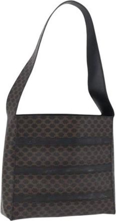 Celine Pre-owned Sac bandouli&egrave;re en toile Macadam - Femme - Pre-owned - Brun - Taille: ONE Size