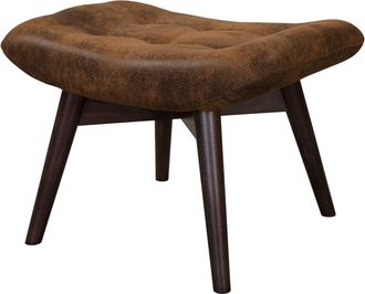 Mørteens home24 Polsterhocker 59 x 43 x 42cm Braun Dunkelbraun Microfaser Goda: Schokoladenbraun