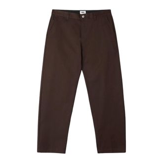 Obey Homme, Pantalons, Brun, Taille: W34 Pantalon de travail en coton jambe droite