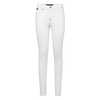 Philipp Plein Damen, Jeans, Wei&szlig;, W26Gr&ouml;&szlig;e