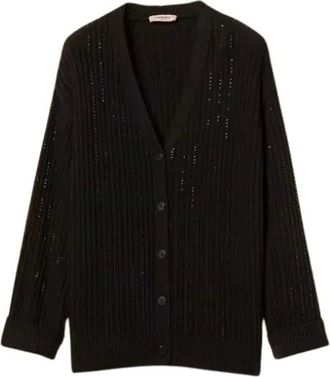 Twinset Damen, Strickwaren, Schwarzk, SGr&ouml;&szlig;e
