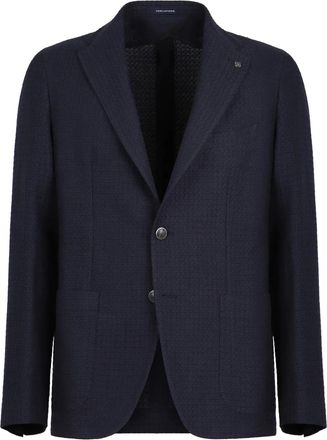 Tagliatore blazer boutonné à revers pointus - Bleu