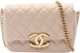 Chanel Pre-owned Cuir sacs-chanel - Femme - Pre-owned - Beige - Taille: ONE Size
