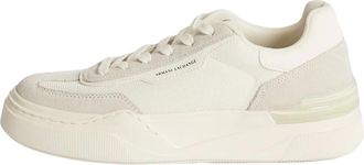 A|X Armani Exchange Homme, Chaussures, Blanc, Taille: 42 EU Baskets avec talon contrastant