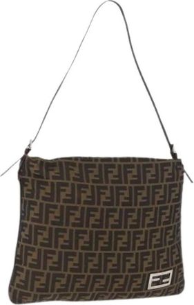 Fendi Pre-owned Sac bandouli&egrave;re en toile Zucca - Femme - Pre-owned - Brun - Taille: ONE Size