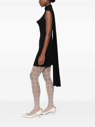 Jean Paul Gaultier High-Neck Viscose Dress - Black