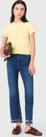 Maje Bootcut-jeans Mit Perlen - Blau - Maje