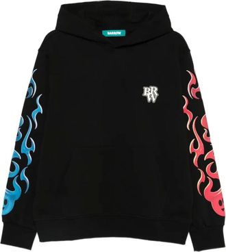 Barrow Barrow, Homme, Sweatshirts et sweats &agrave; capuche, Noir, Taille: XS Felpa stampa Cappuccio Logo