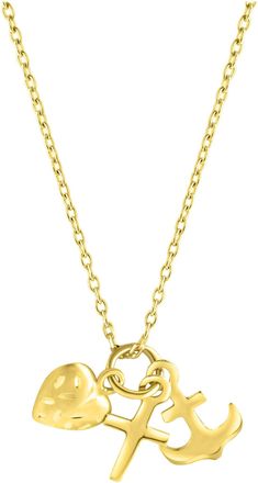 Fascination by Ellen K Anh&auml;nger mit Kette 375/- Gelbgold Glaube,Liebe,Hoffnung