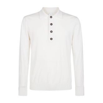 Eleventy Maglia Polo 4 Bottoni ML - - Knitwear - Herren - Wei&szlig; - XL