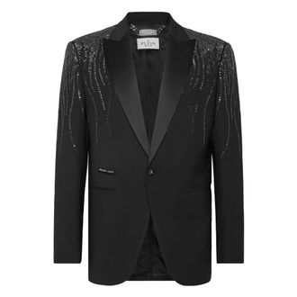 Philipp Plein Homme, Vestes, Noir, Taille: L Wool Blazer Lord Fit