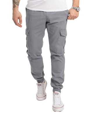 Rock Creek Herren Hose Cargohose Tapered Fit Chino Hose Cargo Hose Jogging Casual Pants M&auml;nnerhose Freizeithose Hosen Herrenhose RC-2356 Grau W40 L34