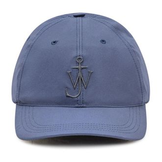 J.W.Anderson Homme, Accessoires, Bleu, Taille: ONE Size Waxed Cotton Baseball Cap
