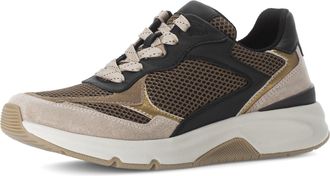 Gabor Damen Low-Top Sneaker, Frauen Sneaker,orthopaedisch,einlege-Sohlen,Soft-Move,daempfung,Best-Fitting,feminin,nut/Silk/schw. k,38 EU / 5 UK