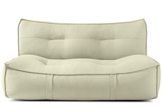 Konsimo Gartensofa LOVIA Loungesofa, Gartenm&ouml;bel, Sofa 2-Sitzer, Premiumqualit&auml;t aus EU hochwertiger Sitzkomfort, mit integrierter Schutzh&uuml;lle, wetterbest&auml;ndi