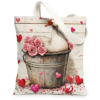 Generic Sac fourre-tout en toile doie pour faire du shopping 33 x 38,1 cm, sac &agrave; bandouli&egrave;re r&eacute;utilisable pour femme, peinture danimaux, d&eacute;coration cadeau