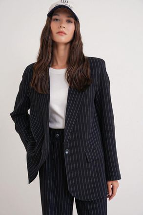 Mixray Gestreifter Oversize-Blazer