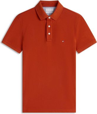 Tommy Hilfiger Slim Fit Poloshirt 1985 mit Stretch und Flag-Stickerei, Slim Fit in
