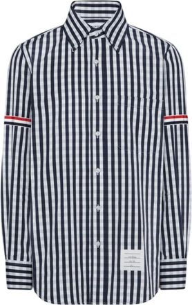 Thom Browne Homme, Blouses et Chemises, Multicolore, Taille: M Chemise en popeline &agrave; carreaux vichy