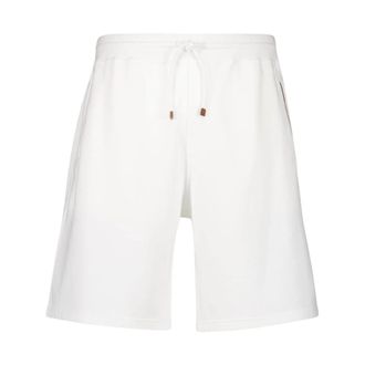 Brunello Cucinelli Off-White French Terry Bermuda Shorts - - Shorts - Herren - Wei&szlig; - 2XL