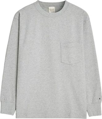 Snow Peak Homme, Sweatshirts et sweats &agrave; capuche, Gris, Taille: XL Cotton Heavy Longsleeve
