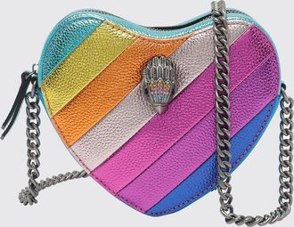 Kurt Geiger Herzf&ouml;rmige Mini-Tasche Kensington mit mehrfarbigen Streifen