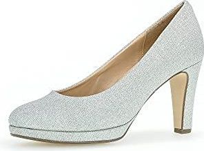Gabor Femme Escarpins, Dame Escarpins Classiques,Chaussure de Cour,Escarpin de Bureau,Bureau,fermé,élégant,Noble,Argent (Silber) / 60,42.5 EU / 8.5 UK