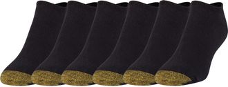 Gold Toe Damen Sport Cushion No Show Socken 6 Paar, schwarz, Medium
