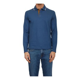Paul & Shark Polo Bottoni Cot Lyocell - - Tops - Herren - Blau - M