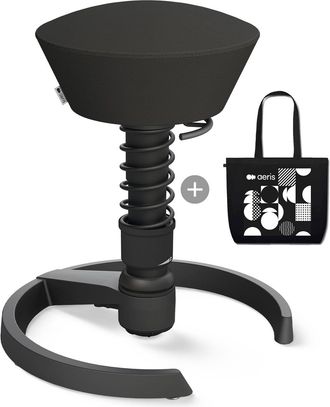 Aeris Swopper - Ergonomischer Hocker - B&uuml;rohocker h&ouml;henverstellbar - Vielseitiger Sitzhocker f&uuml;r einen gesunden R&uuml;cken - B&uuml;rostuhl ohne Rollen, Feder Standa