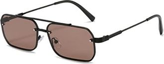 Generic Lunettes de soleil carrées rétro pour hommes et femmes UV400 Lunettes de soleil de vacances en plein air (couleur : C, taille : moyen) 2026