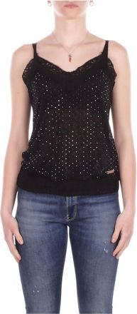John Richmond Femme, Tops, Noir, Taille: 38 FR Log Laterale Top