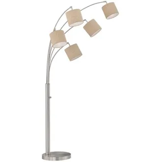 Fischer & Honsel Stehleuchte Standlampe Wohnzimmerlampe 5-Flammig Drehschalter H 180 cm