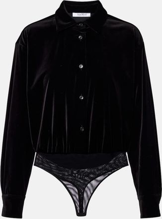 Max Mara Body aus Baumwollsamt