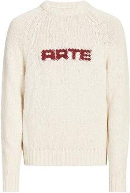 Arte Baumwollpullover mit Rundhalsausschnitt - Beige