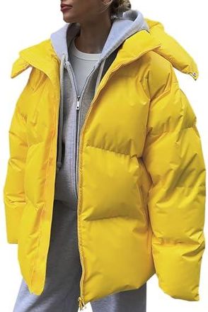 Generic Doudoune Chaude Manteau Femme Hiver Long Elegant Manteaux Épais D Hiver Pour Femmes Veste Parka Chaude En Coton Polaire Avec Capuche Amovible Doudoune